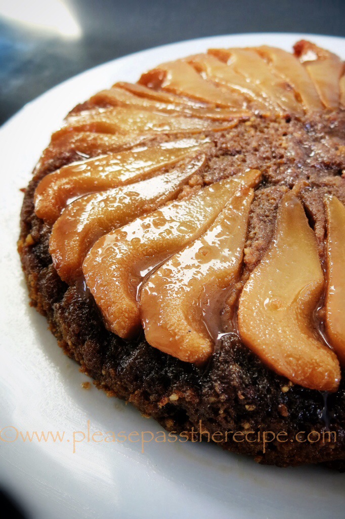 Pear and Ginger Upside Down Cake | Please Pass the Recipe