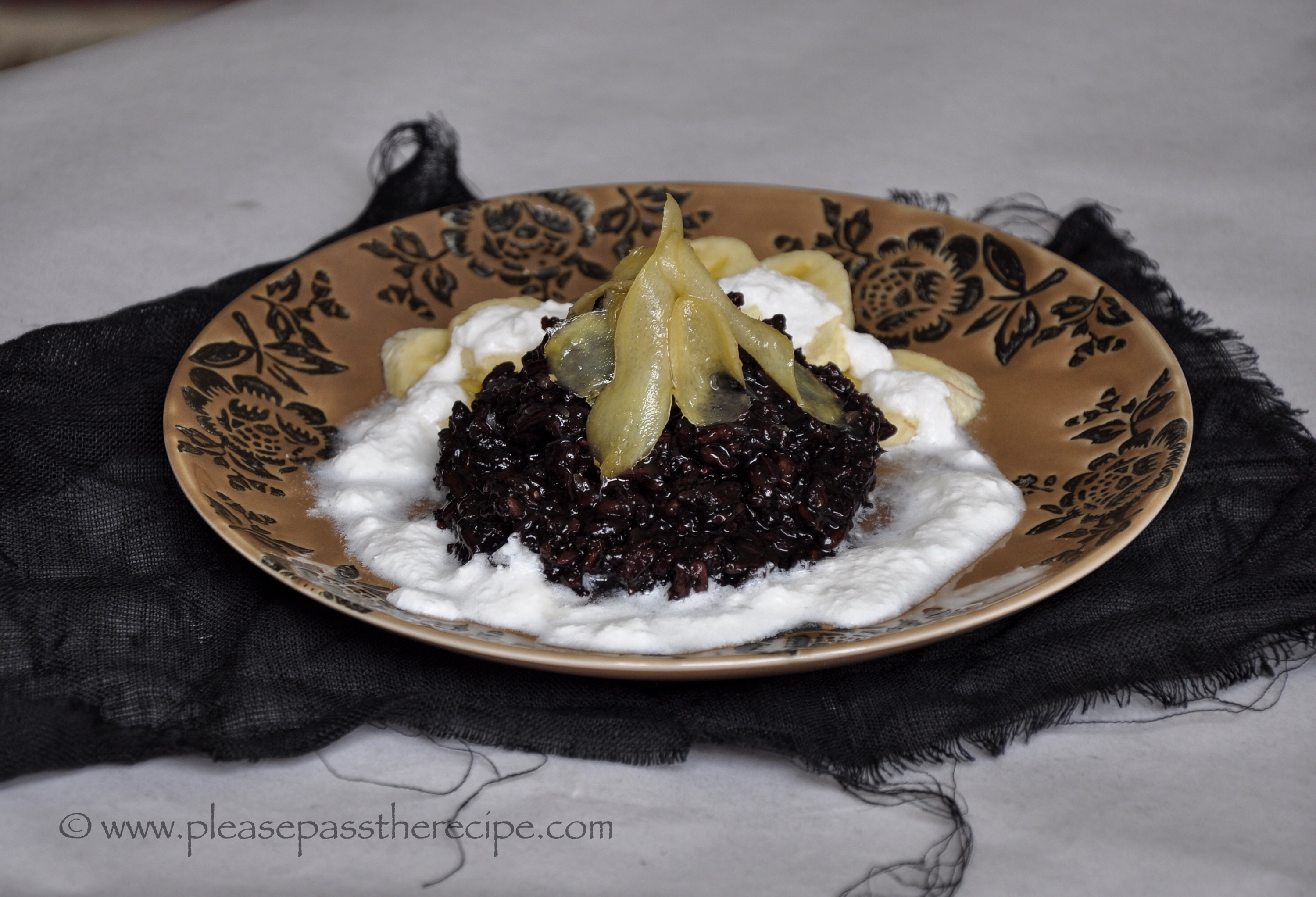 Sticky Black Rice with Ginger Syrup | Please Pass the Recipe