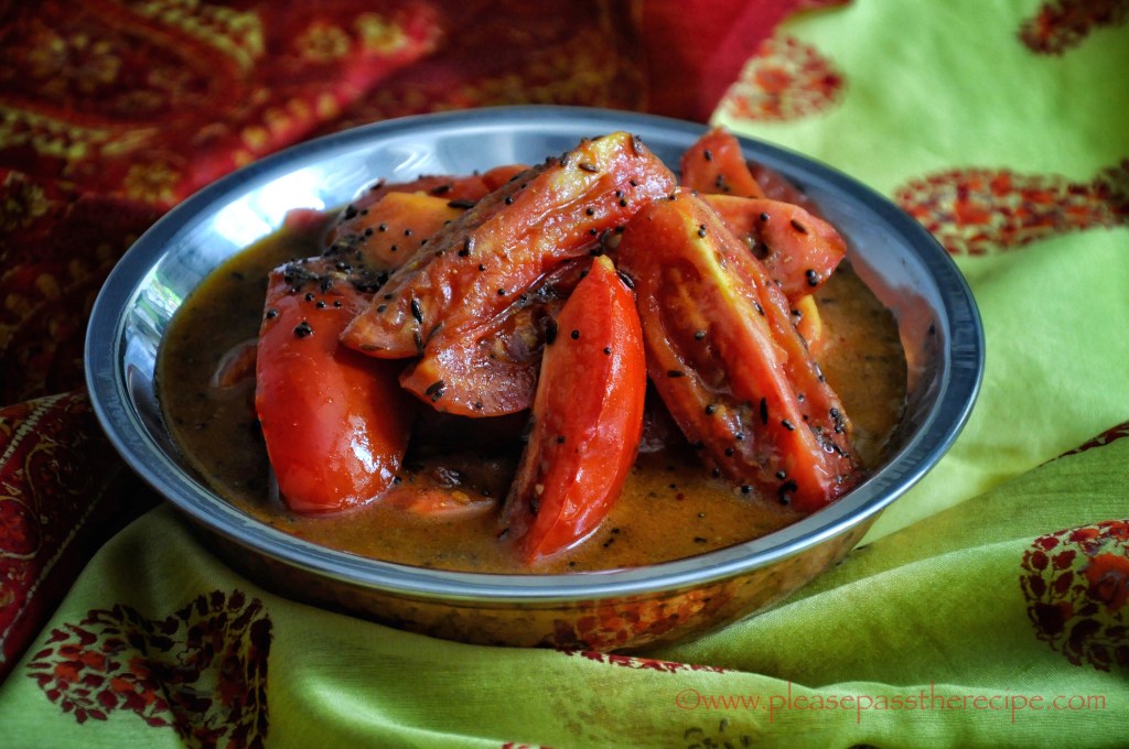 Indian Vegie Feast #3 – sweet and sour spiced tomatoes | Please Pass ...